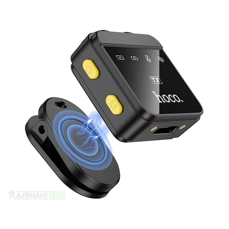 Hoco L17 Dual-Mic Magnetic Lavalier Wireless Digital Microphone - Rajshahi TecH